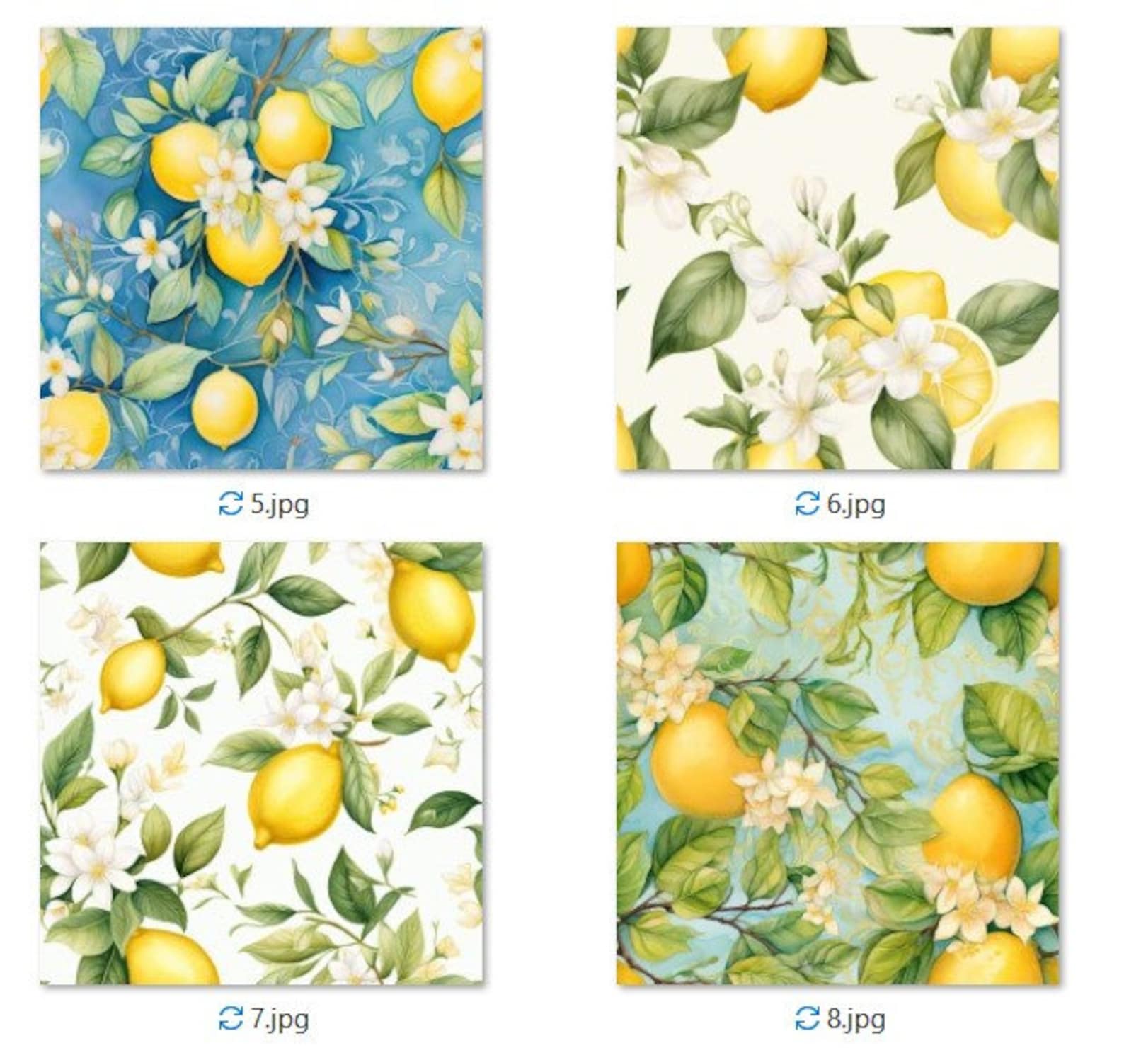 Lemon Bliss Digital Paper Set | Seamless Lemon Patterns | Zesty Fruit ...