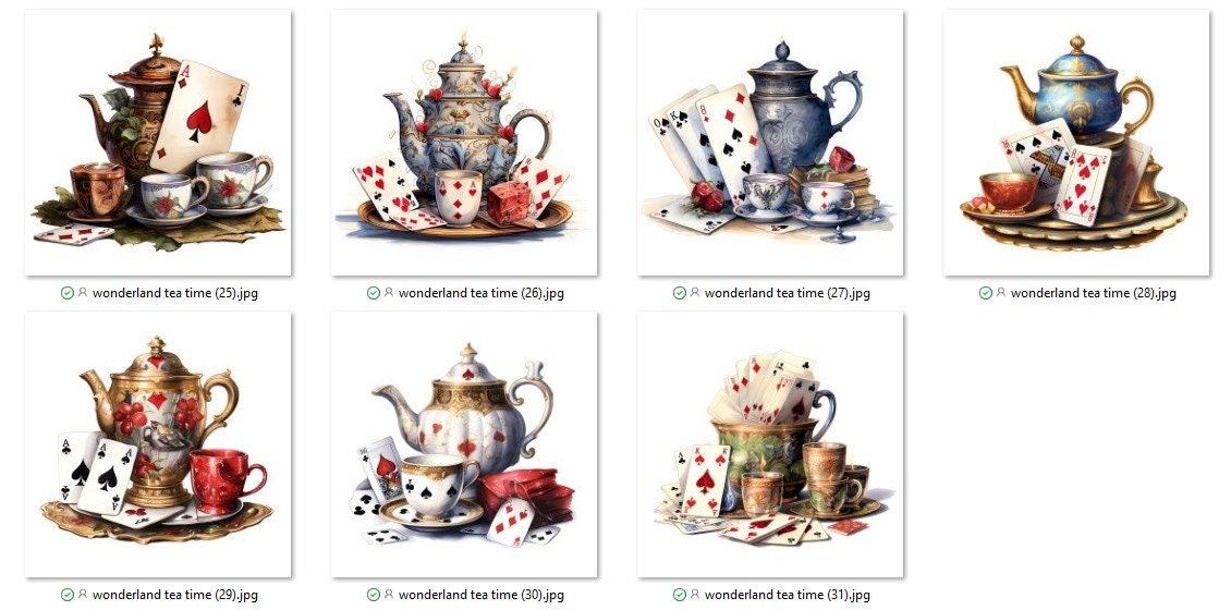33 PNG Watercolour Alice in Wonderland Tea Time Clipart Alice - Etsy UK