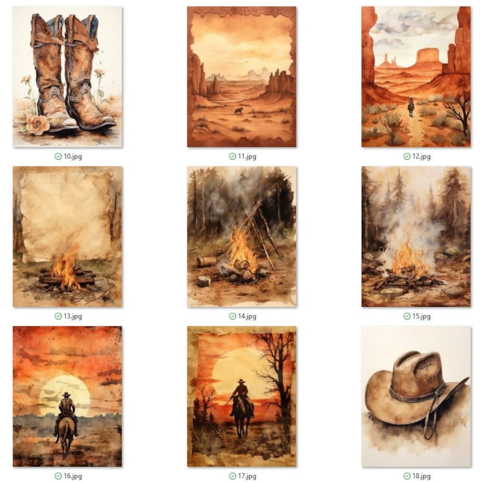 Wild West Cowboy Junk Journal Kit: Vintage Printable Pages (digital ...