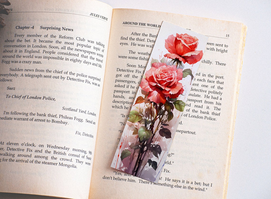 10 Watercolor Flowers Printable Bookmarks Digital Download JPG Bookmark ...