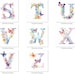 Pastel Butterfly Alphabet Clipart - Watercolor Floral Letters for ...