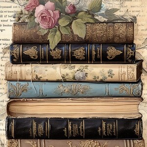 Victorian Book Collection - Vintage Library Printables for Junk ...