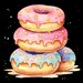 Watercolor Pastel Donuts Clipart: Twinkling Bakery Designs (PNG) - Etsy