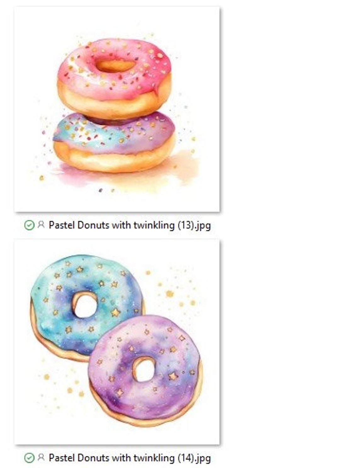 14 PNG Watercolor Donuts Clipart, Donut Clip Art, Dessert Clipart ...