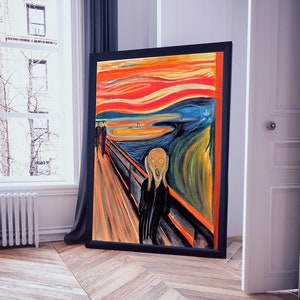 The Scream Painting by Edvard Munch, Classic Art Wall Decor, Expressionism Painting, Abstract ...