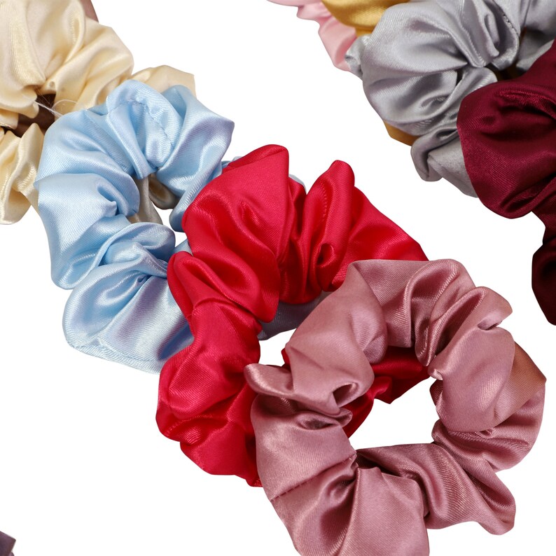 Starvis Soft Luxury Satin Scrunchies for Women Girls PACK OF 24 Anti ...