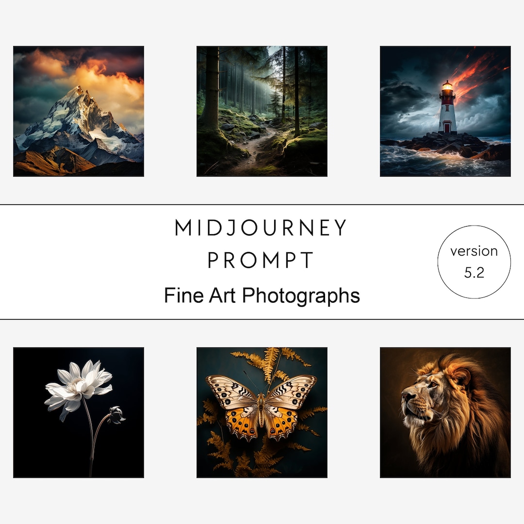Fine Art Photographs Prompt Design AI Art Prompt Midjourney - Etsy