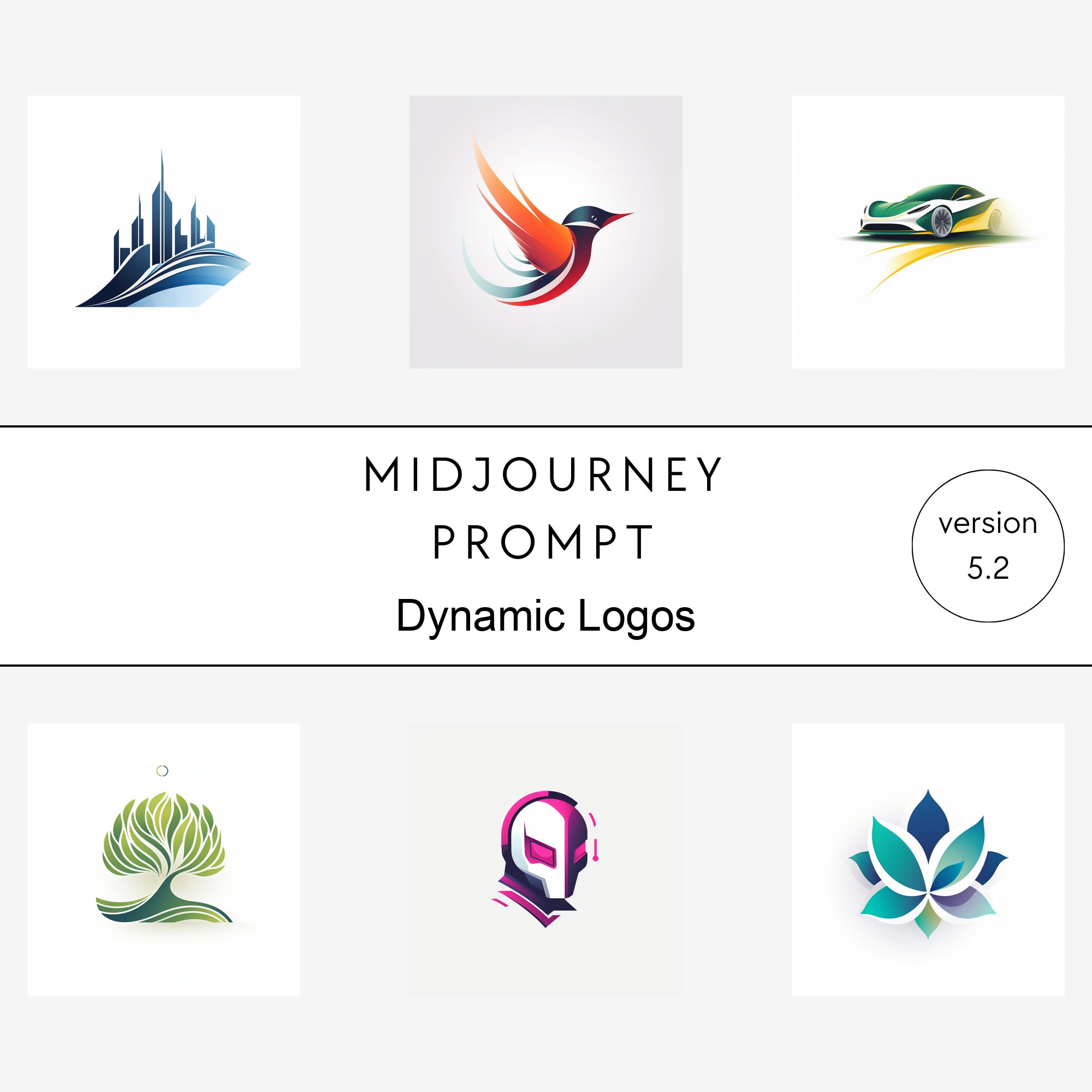 Dynamic Logos Prompt Design AI Art Prompt Midjourney Prompt - Etsy