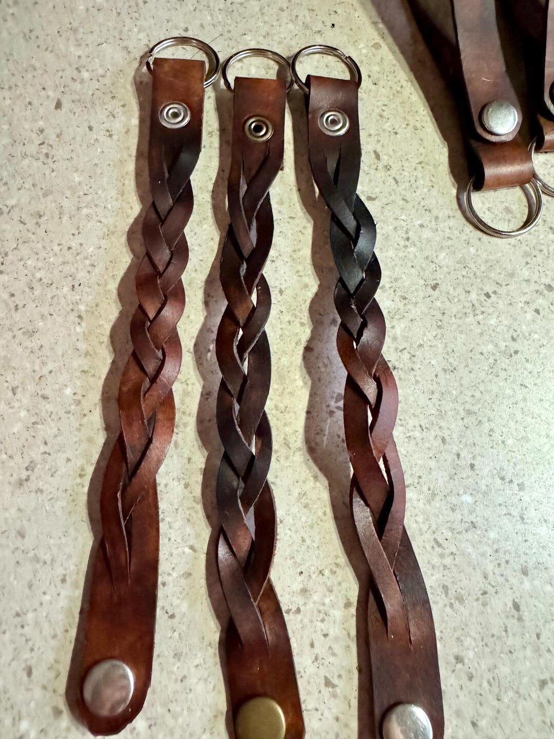 Leather Mystery Braid Keychains. - Etsy