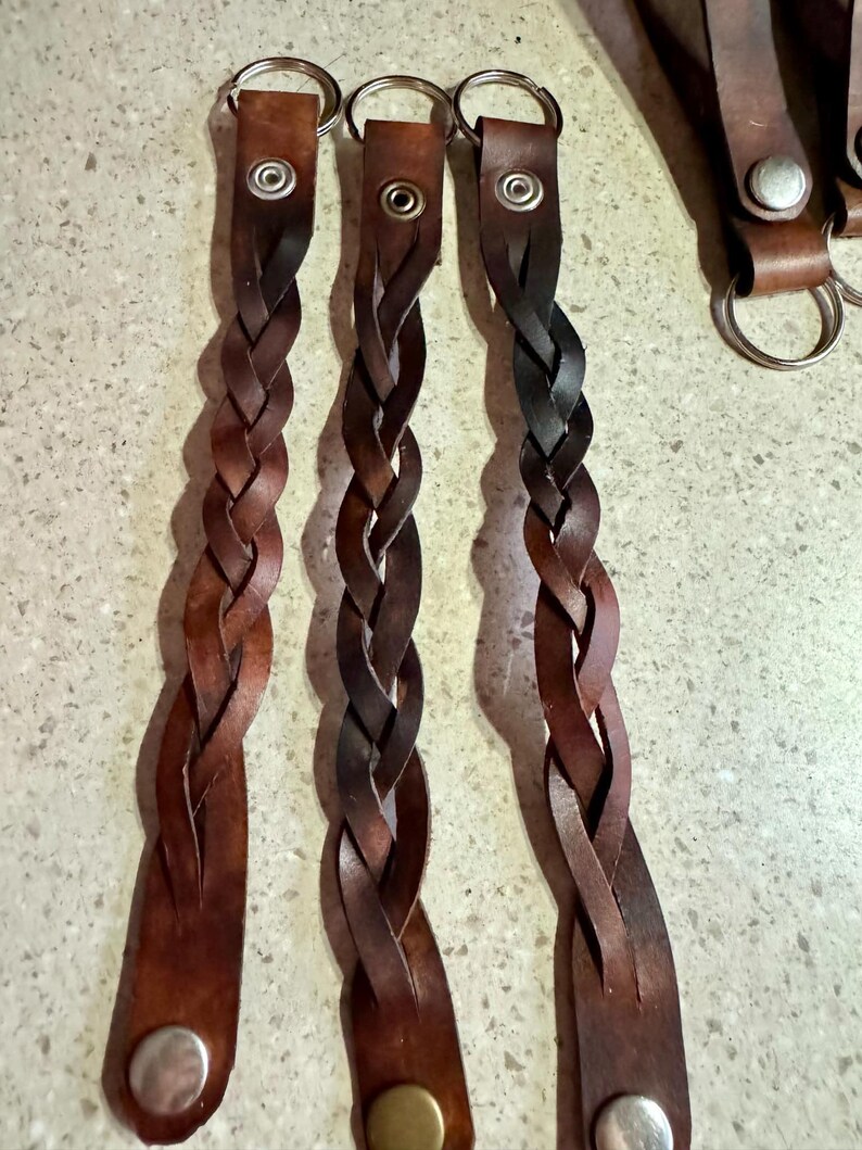 Leather Mystery Braid Keychains. - Etsy