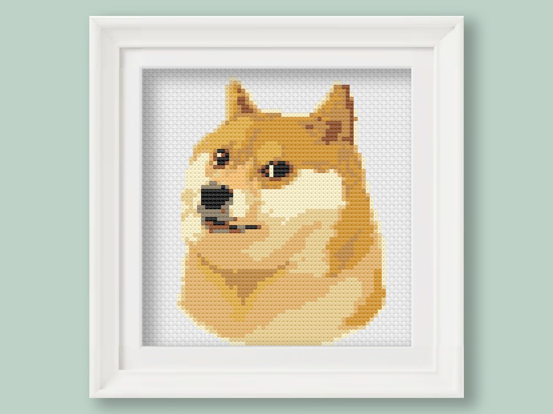 Cross Stitch Pattern PDF Doge Meme 4 10 Cm Beginner - Etsy