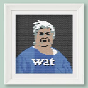 Cross Stitch Pattern [PDF] Wat Grandma Meme, 4" (10 Cm) Beginner ...