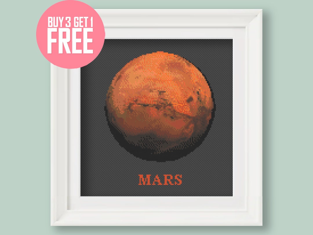 Mars Cross Stitch Pattern [PDF] — Solar System Planets — 7.5’’ (19 Cm ...