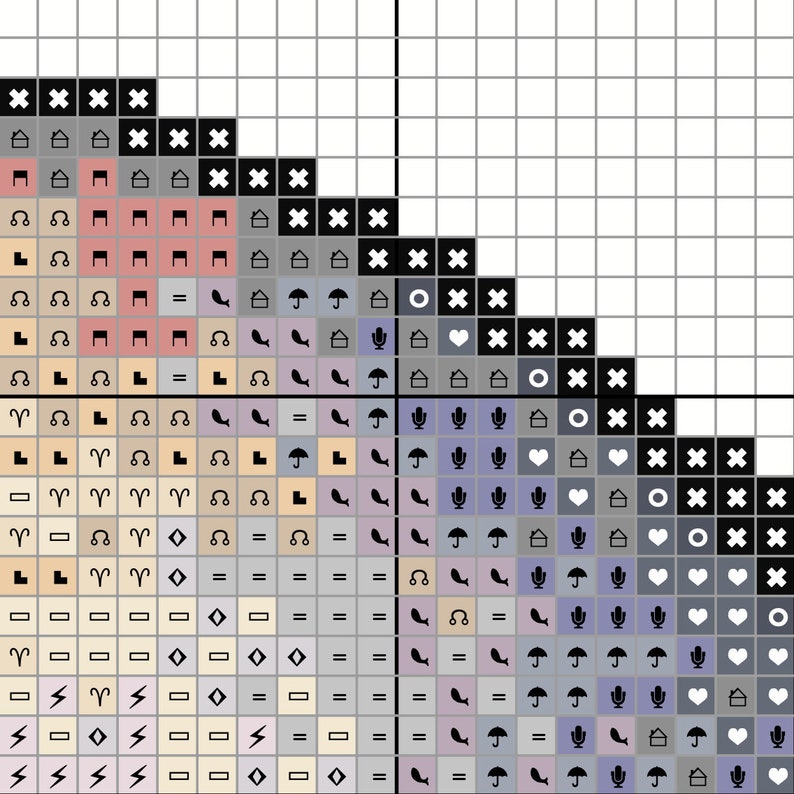Pluto Cross Stitch Pattern [PDF] — Solar System Planets — 7.5’’ (19 Cm ...