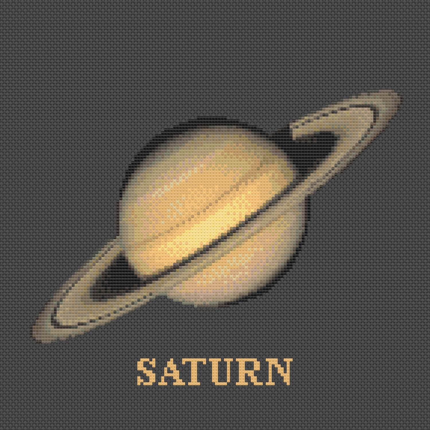 Saturn Cross Stitch Pattern [PDF] — Solar System Planets — 7.5’’ (20 Cm ...