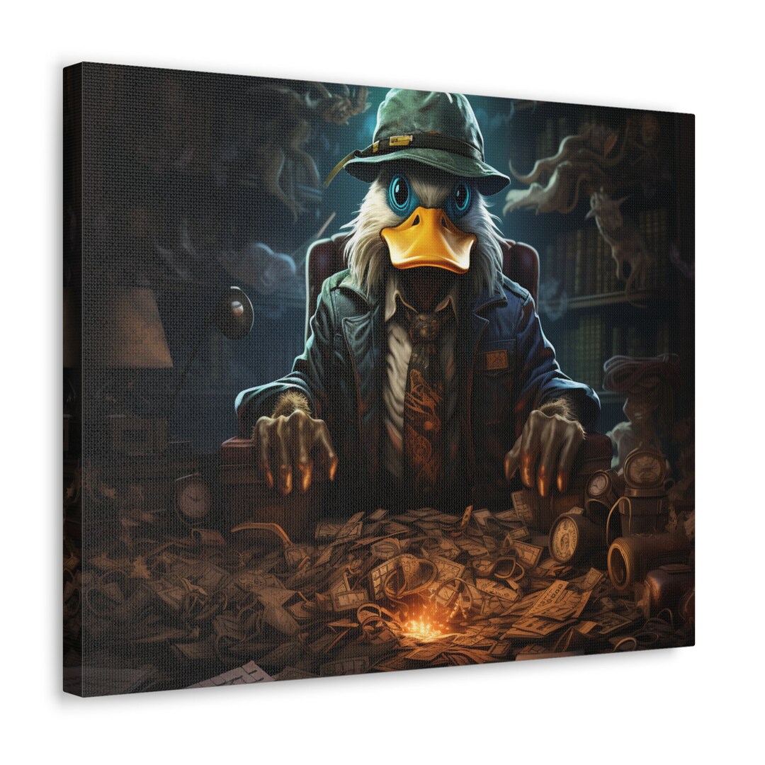 Donald Duck Mysterious Abstract Art Donald Duck Canvas - Etsy