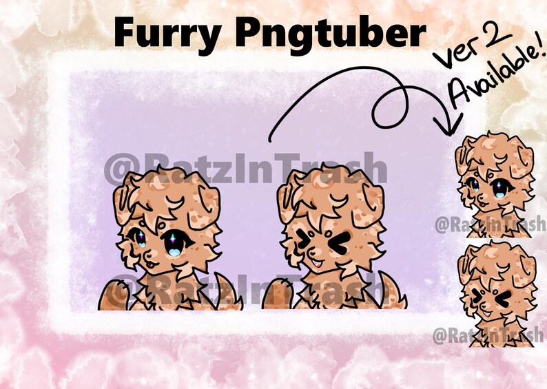 Furry Pngtuber Reactive for Twitch, Discord, Youtube and Kick - Etsy