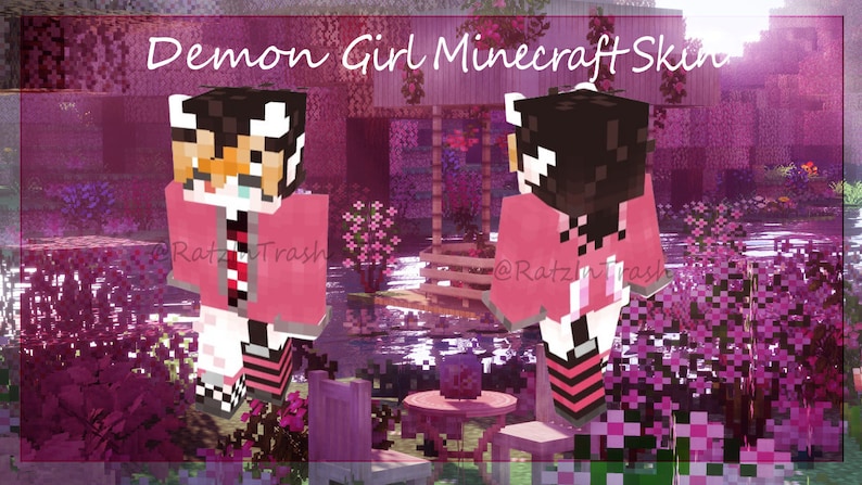 Demon Girl Skin Minecraft MC - Etsy