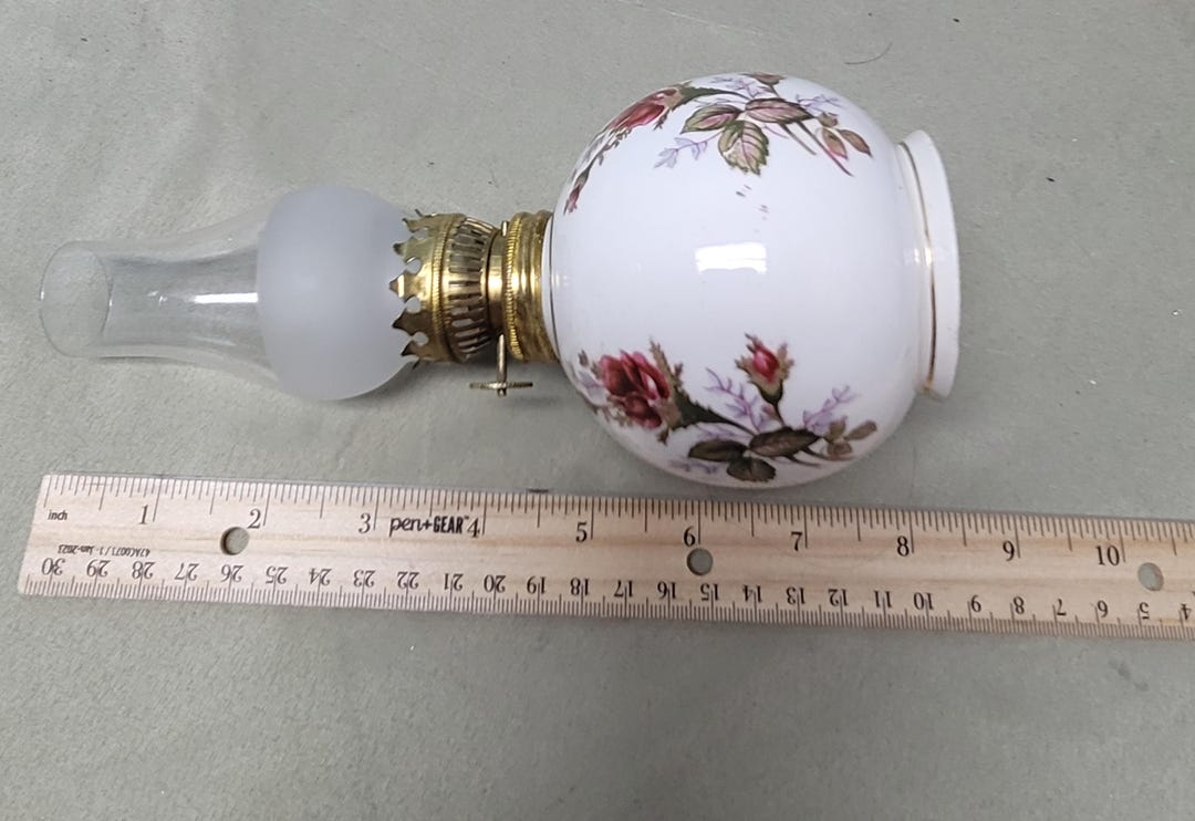Vintage Chadwick Moss Rose Mini Oil Lamp - Etsy