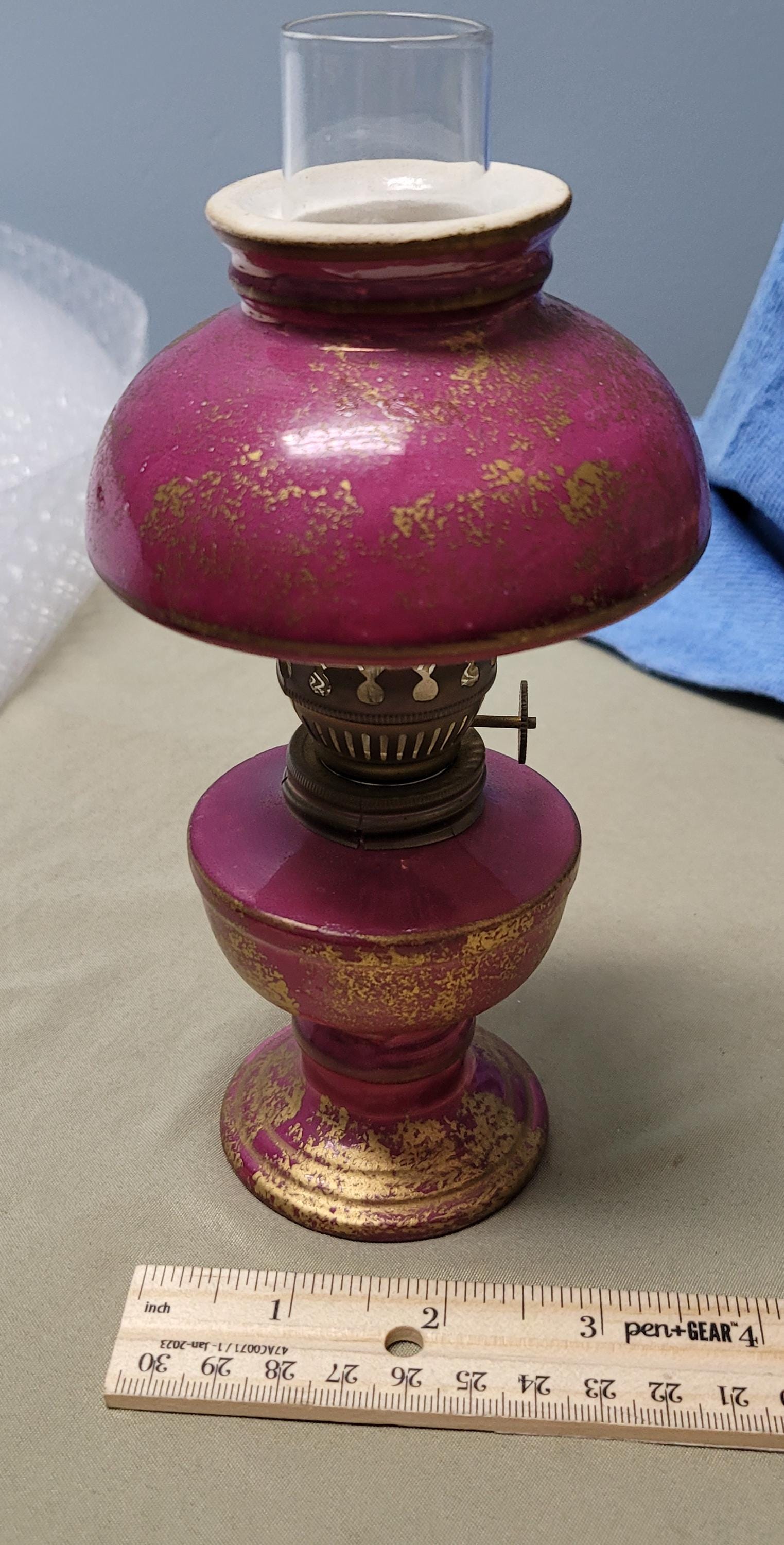 Vintage Luster Ware Mini Oil Lamp - Etsy