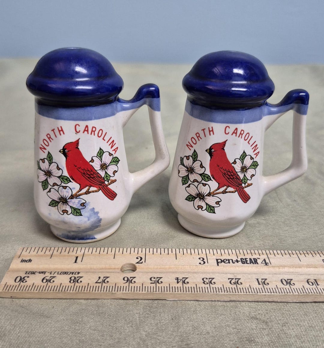 Vintage Ceramic North Carolina Souvenir S/p Shaker Set - Etsy