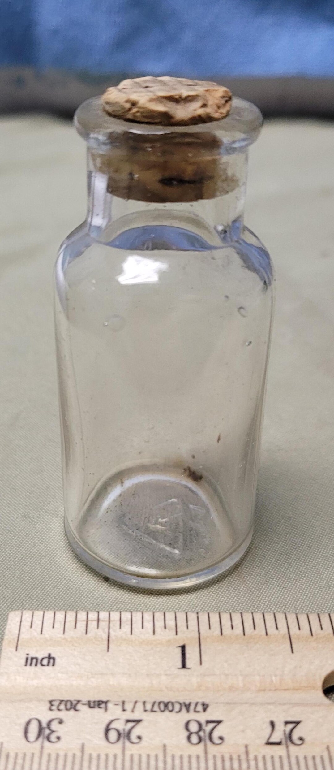 Vintage Lab Glassware Small Bottle With Cork Stopper - Etsy