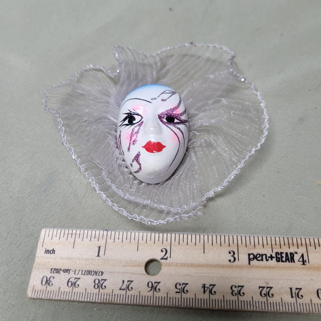 Vintage Ceramic Mardi Gras Mask Fridge Magnet - Etsy