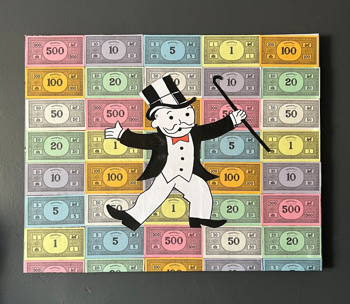 Monopoly Money Man Canvas Prints - Etsy