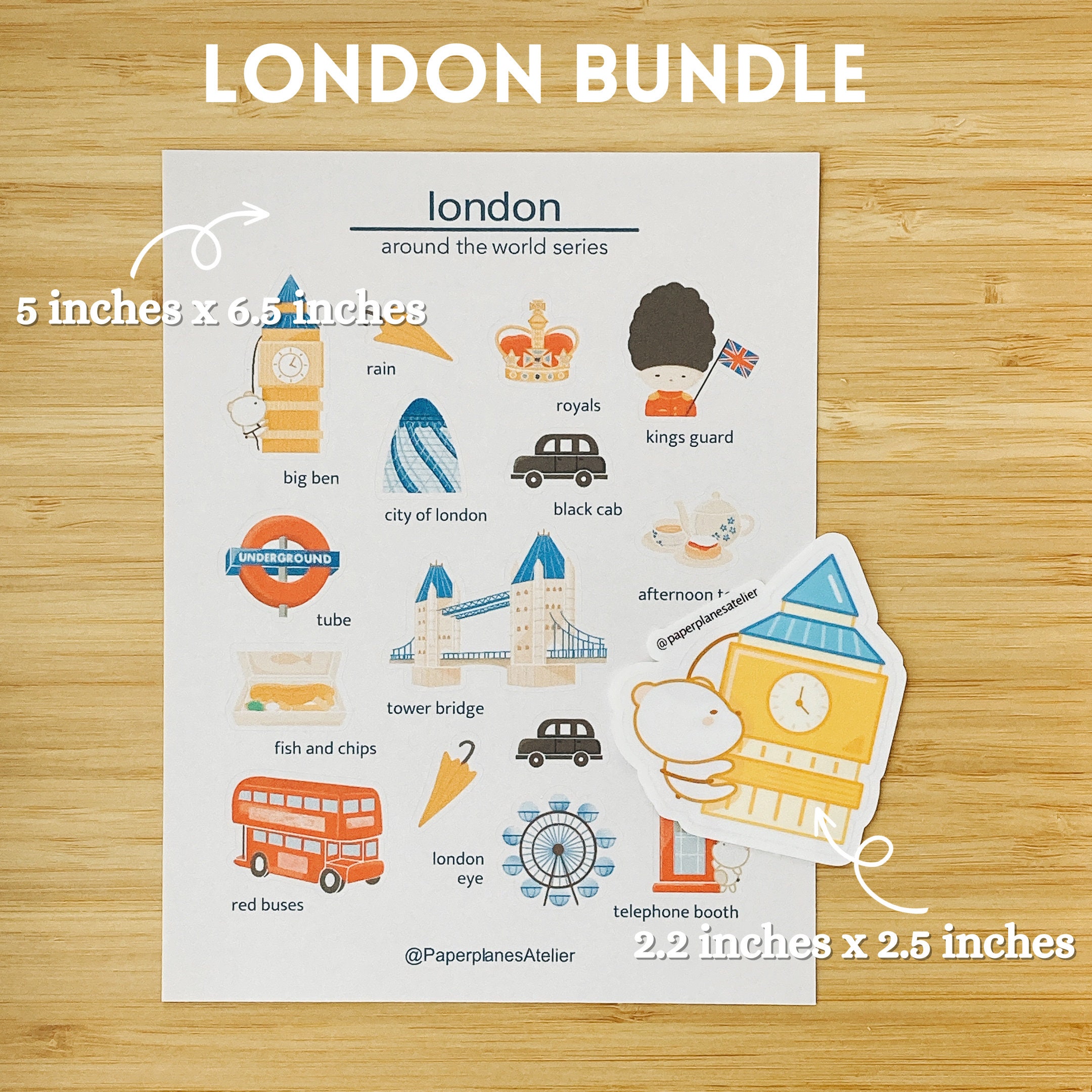 London Weatherproof Vinyl Sticker for Travel Journal Luggage - Etsy