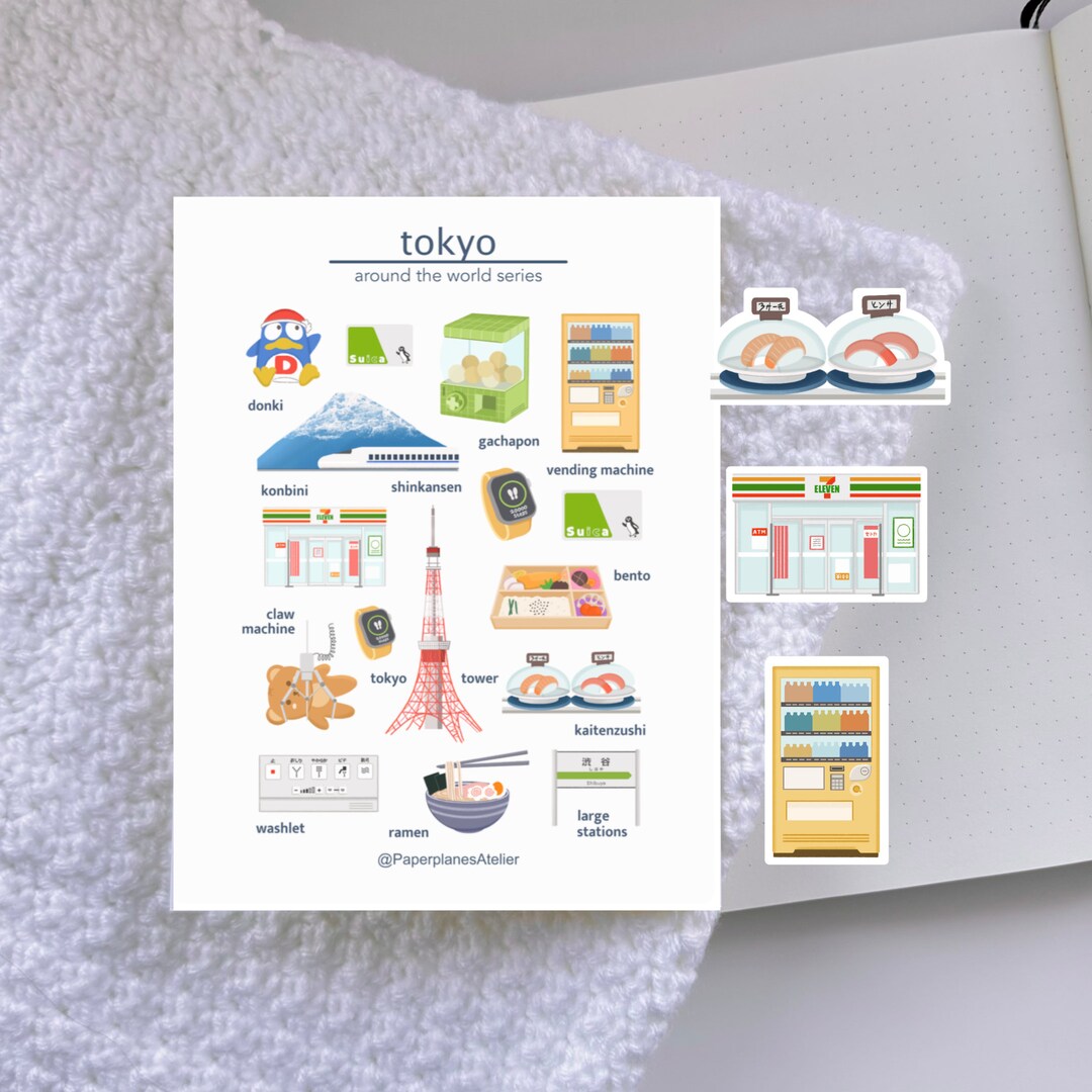 Tokyo Sticker Sheet for Travel Planner Japan Travel Sticker Sheet for ...