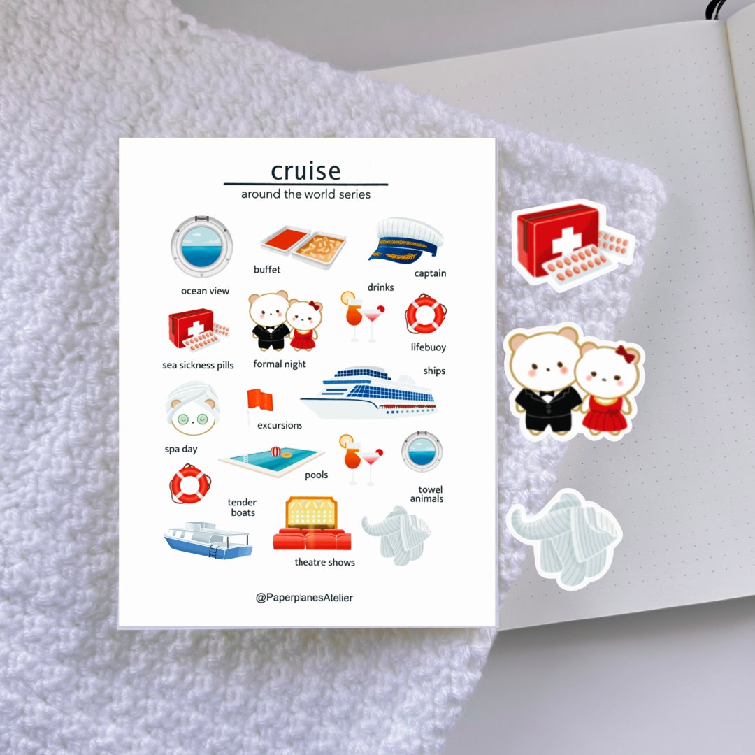 Cruise Sticker Sheet for Travel Planner Sea Travel Sticker Sheet for ...
