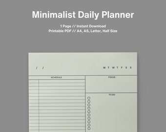 Minimalist Mood Tracker Printable Daily to Do List for - Etsy