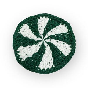 Christmas Peppermint Candy Crochet Coasters | Mug Rugs | Set of 2, 4 ...
