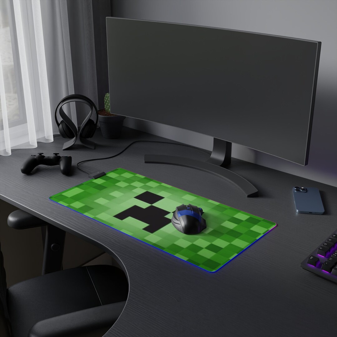 LED Minecraft Mouse Pad Creeper Gaming Strip Immersive RGB Unique Gift ...