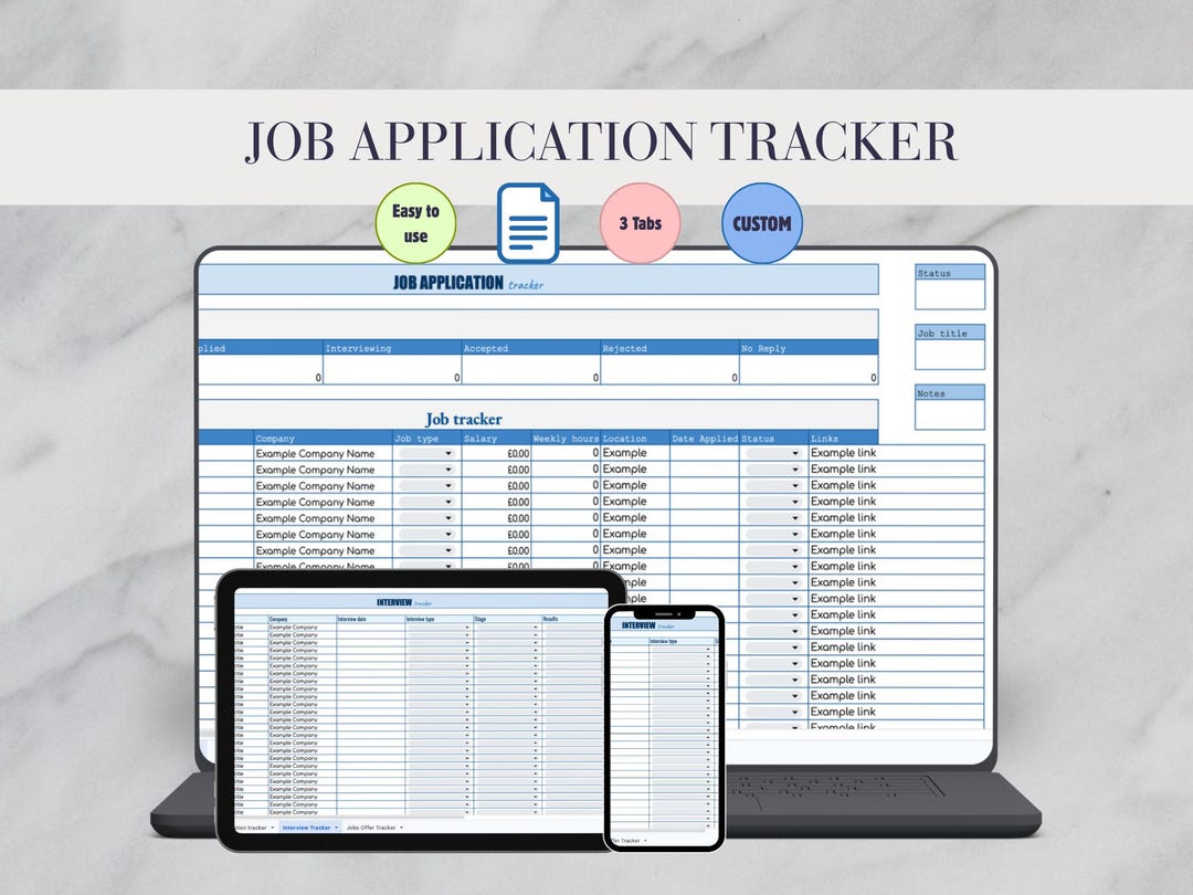 Job Application Tracker Template Interview Tracker Application Tracker ...