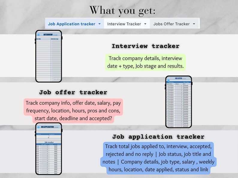 Job Application Tracker, Google Sheets Template, Interview Tracker ...
