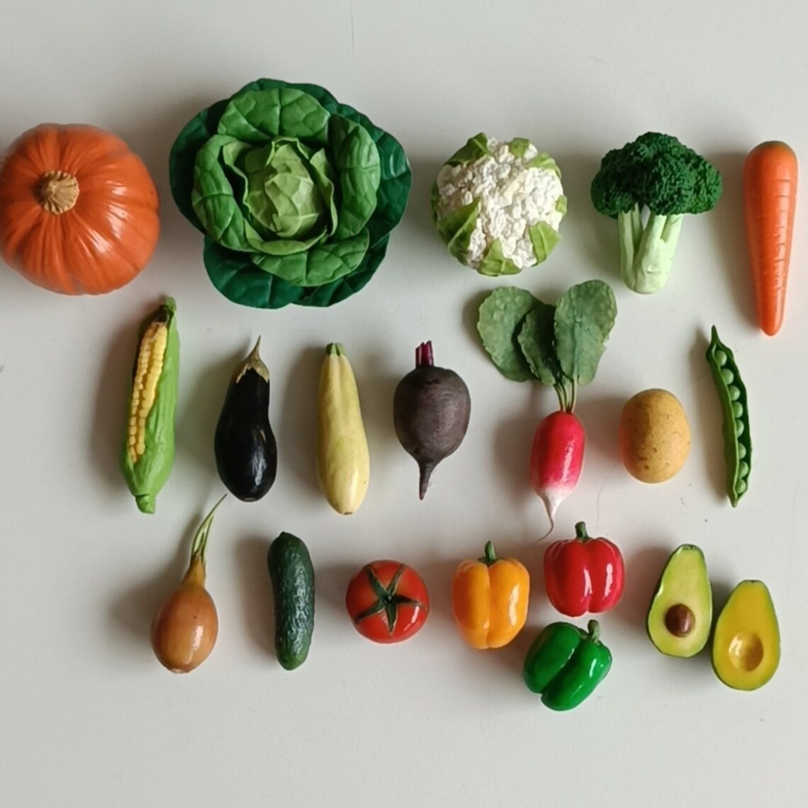 22 Pc. Set Miniature Vegetables Polymer Clay Miniature Food - Etsy