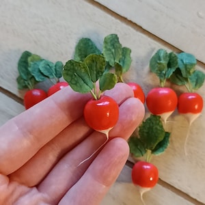 Realistic Miniature Radish, Food for Dollhouse Scale 1\6, 1/12 ...