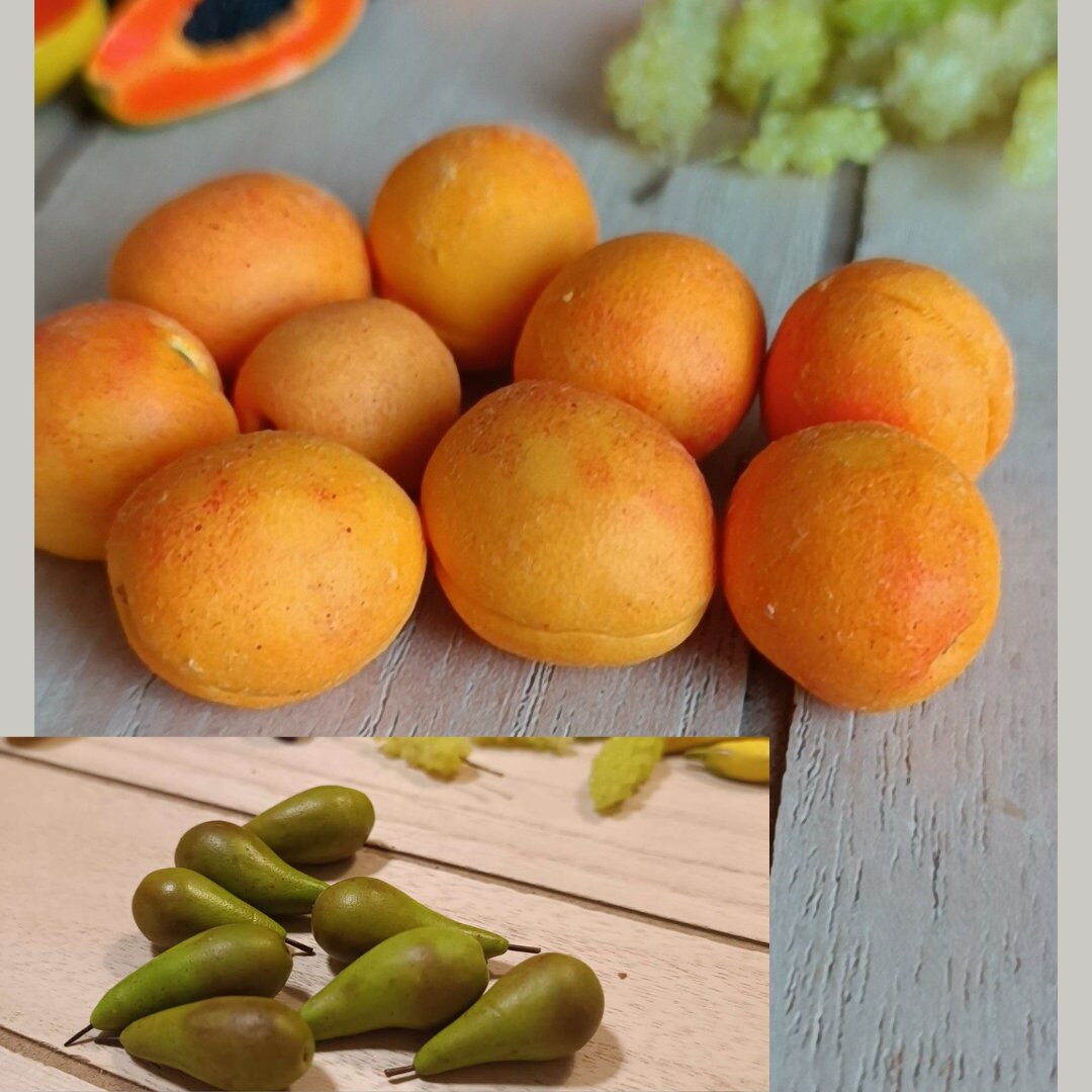 15 Pc. Set Miniature Fruits of Polymer Clay, Miniatures Realistic ...