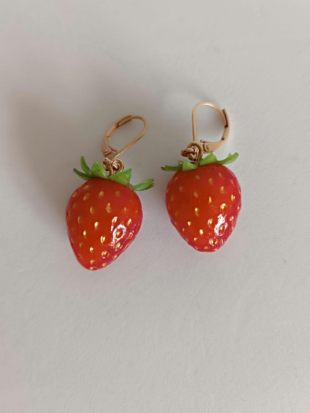 Strawberry Earrings/ Cute Earrings/ Christmas Berry Earrings / Food ...