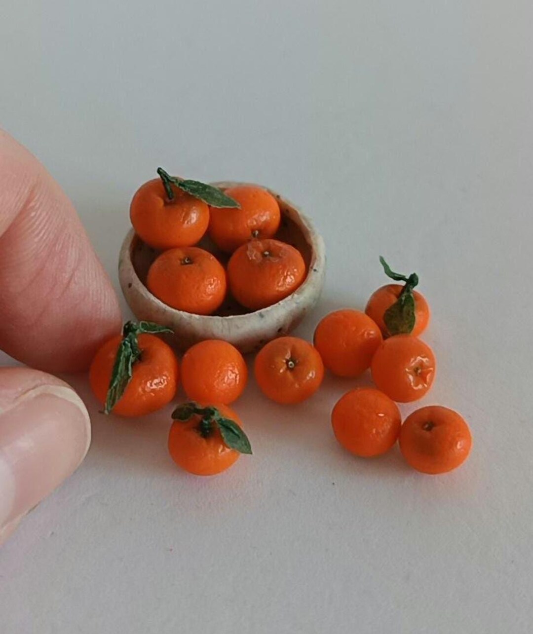 Miniature Tangerines for Christmas Dollhouse Diorama / Charm Polimer ...