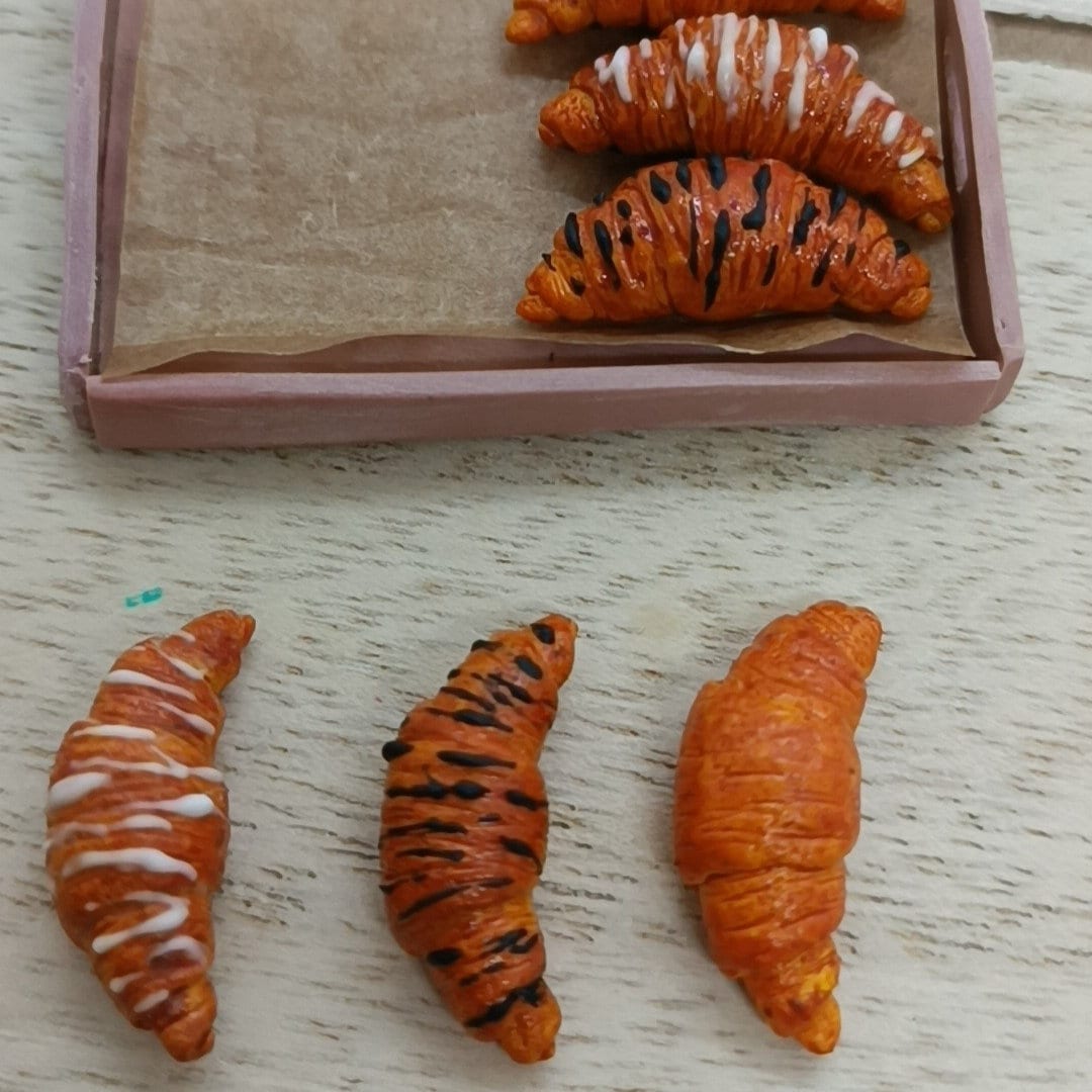 Miniature Croissant 1/6 Scale, Miniature French Bakery, Miniature ...