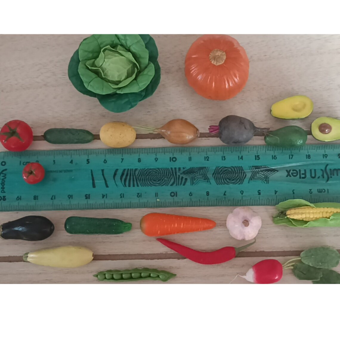 22 Pc. Set Miniature Vegetables Polymer Clay Miniature Food - Etsy