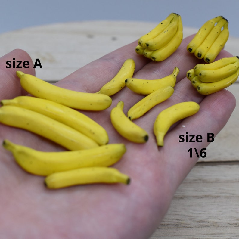 Miniature Banana for Doll, Dollhouse Miniatures, 1:6 Scale Banana ...