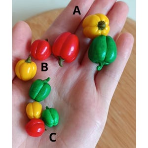 Miniature Pepper/ Miniature Food/ Realistic Pepper/ Food for Dollhouse ...