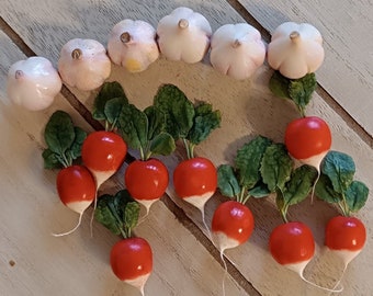 22 Pc. Set Miniature Vegetables Polymer Clay Miniature Food - Etsy