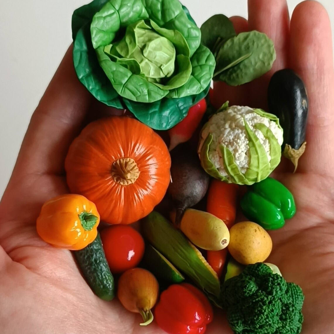 22 Pc. Set Miniature Vegetables Polymer Clay Miniature Food - Etsy