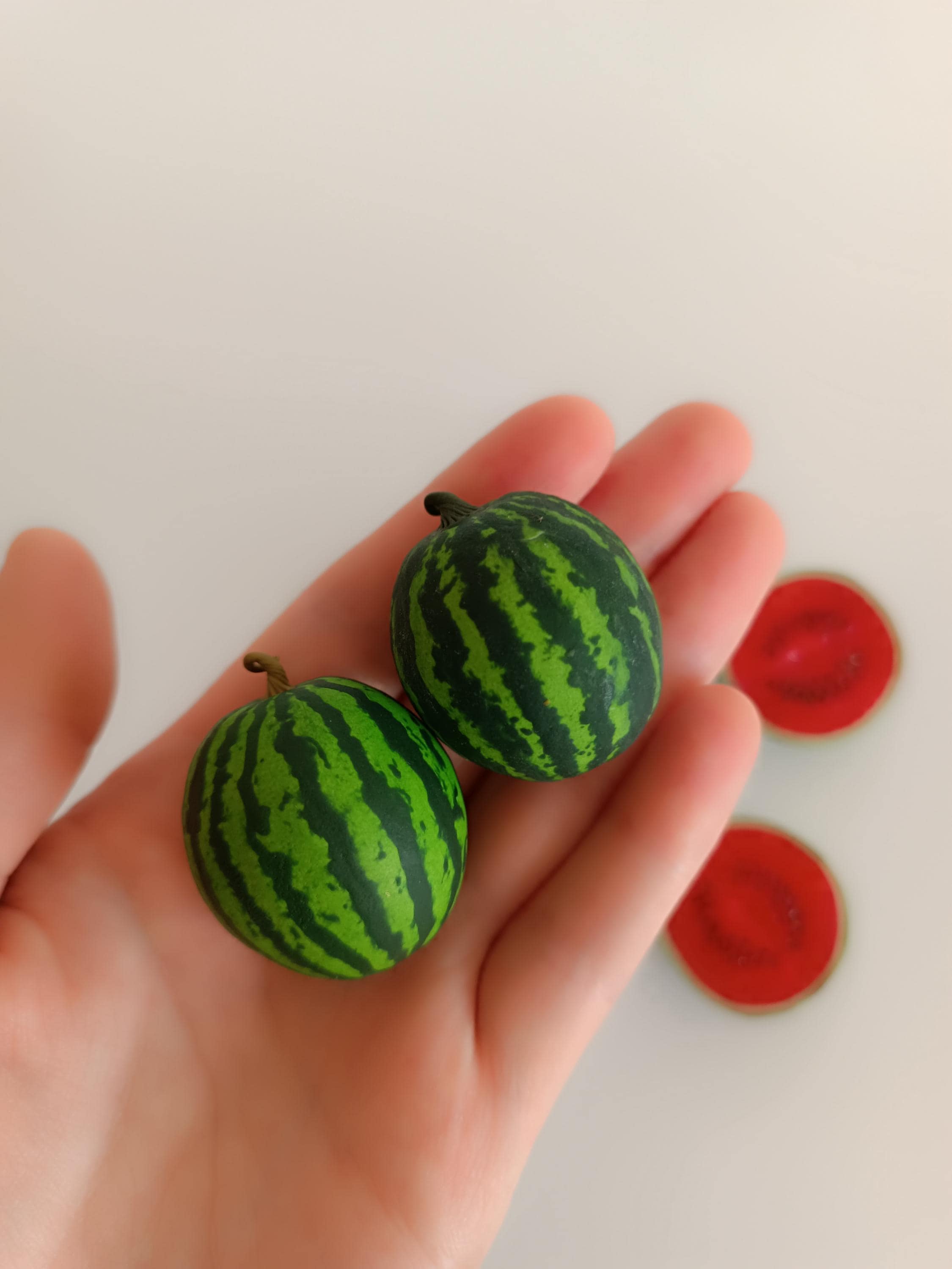 Realistic Miniature Watermelon From Polymer Clay Fruit Clay Mini Fruit ...