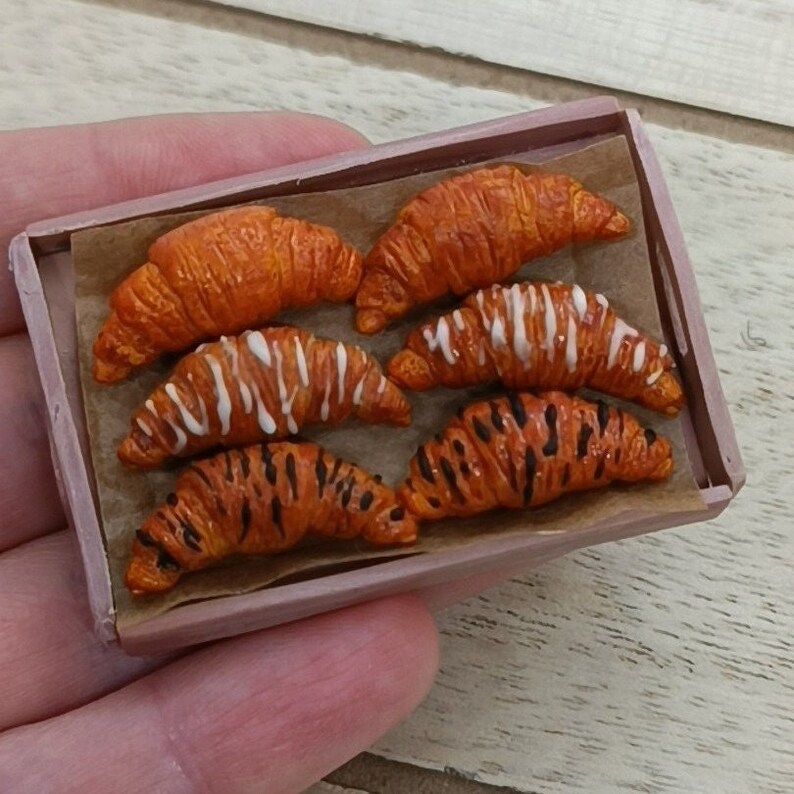 Miniature Croissant 1/6 Scale, Miniature French Bakery, Miniature ...