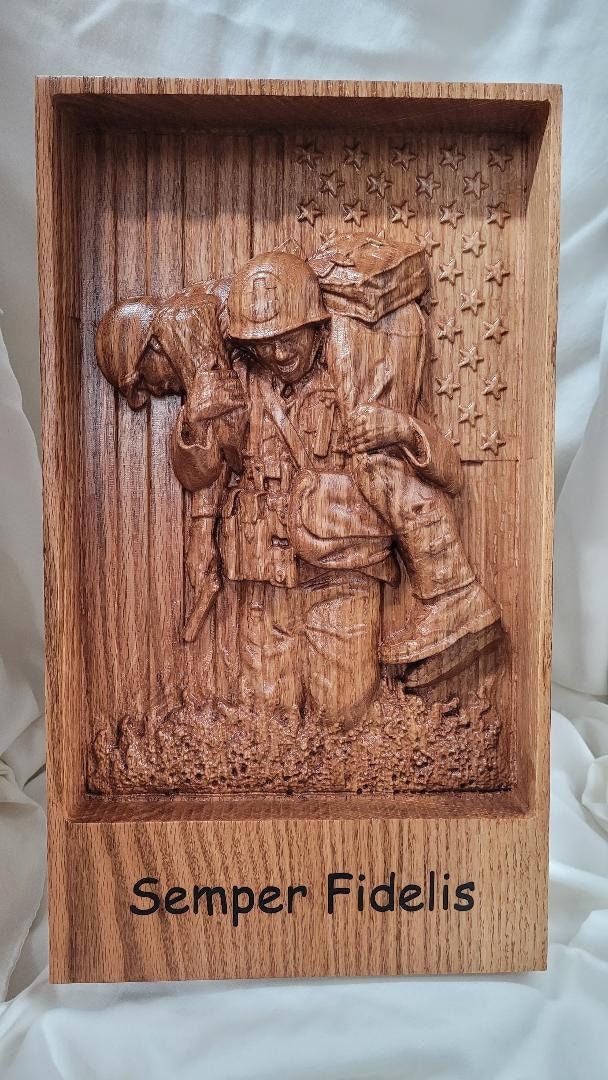 Soldier Rescue, Military, Semper Fi, Marines, 3D Wood Art, Veteran ...